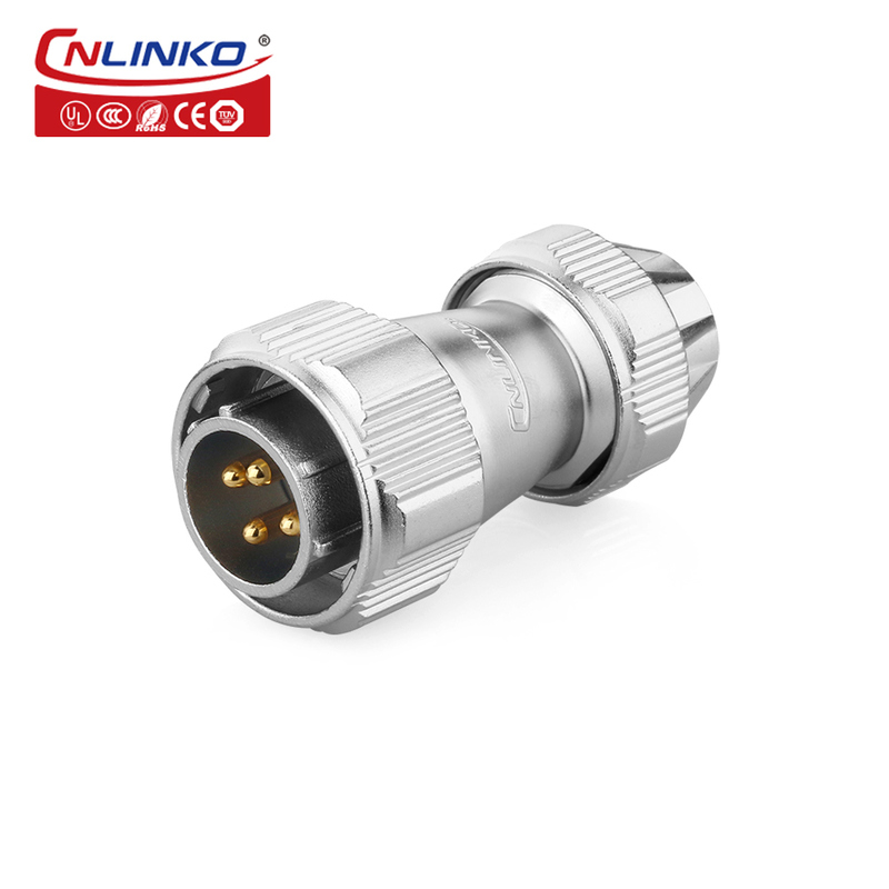 CNLINKO M20 4 Pin Waterproof Connector Plug Socket Male Female Panel ...