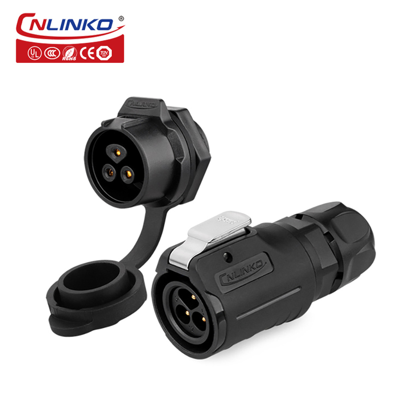 Conector de cable eléctrico CNLINKO M16 Macho y Hembra 3 Pines Conector ...