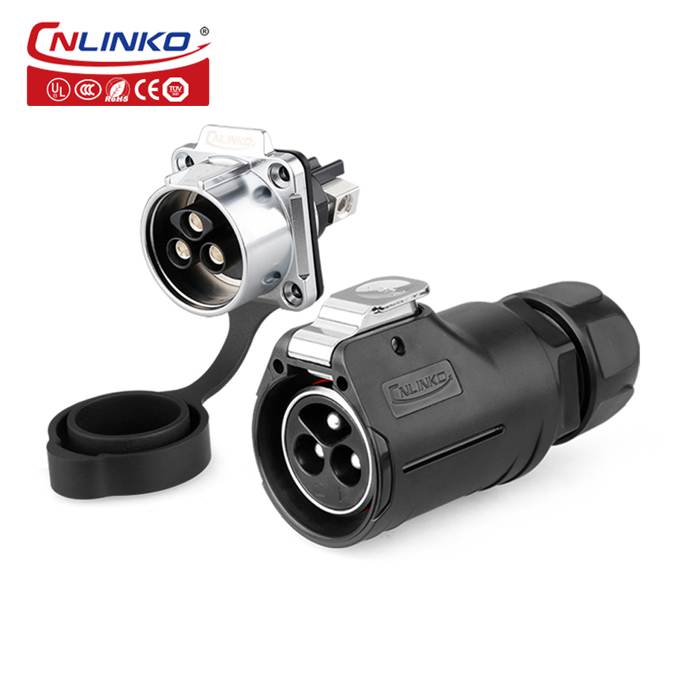 CNLINKO M28 3 Pin Male and Female 35A Plug Socket IP68 Waterproof Power ...