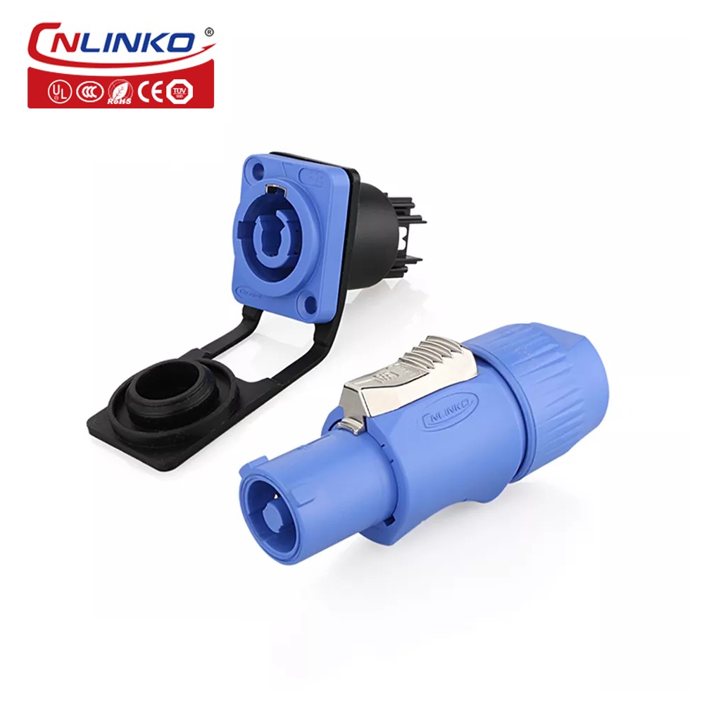 CNLINKO Power Male Female Connector Plug Round 3 Pin Connector for ...